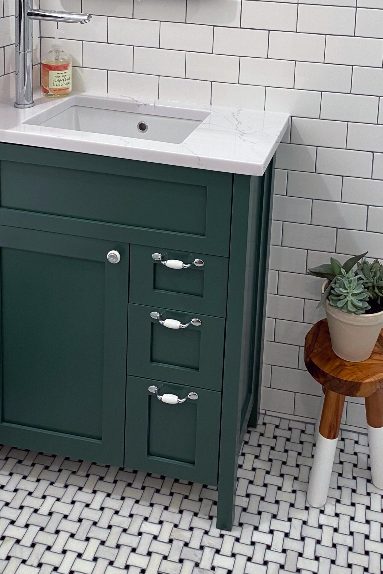 Custom Painted Bathroom Vanity | Grain Architectural Millwork