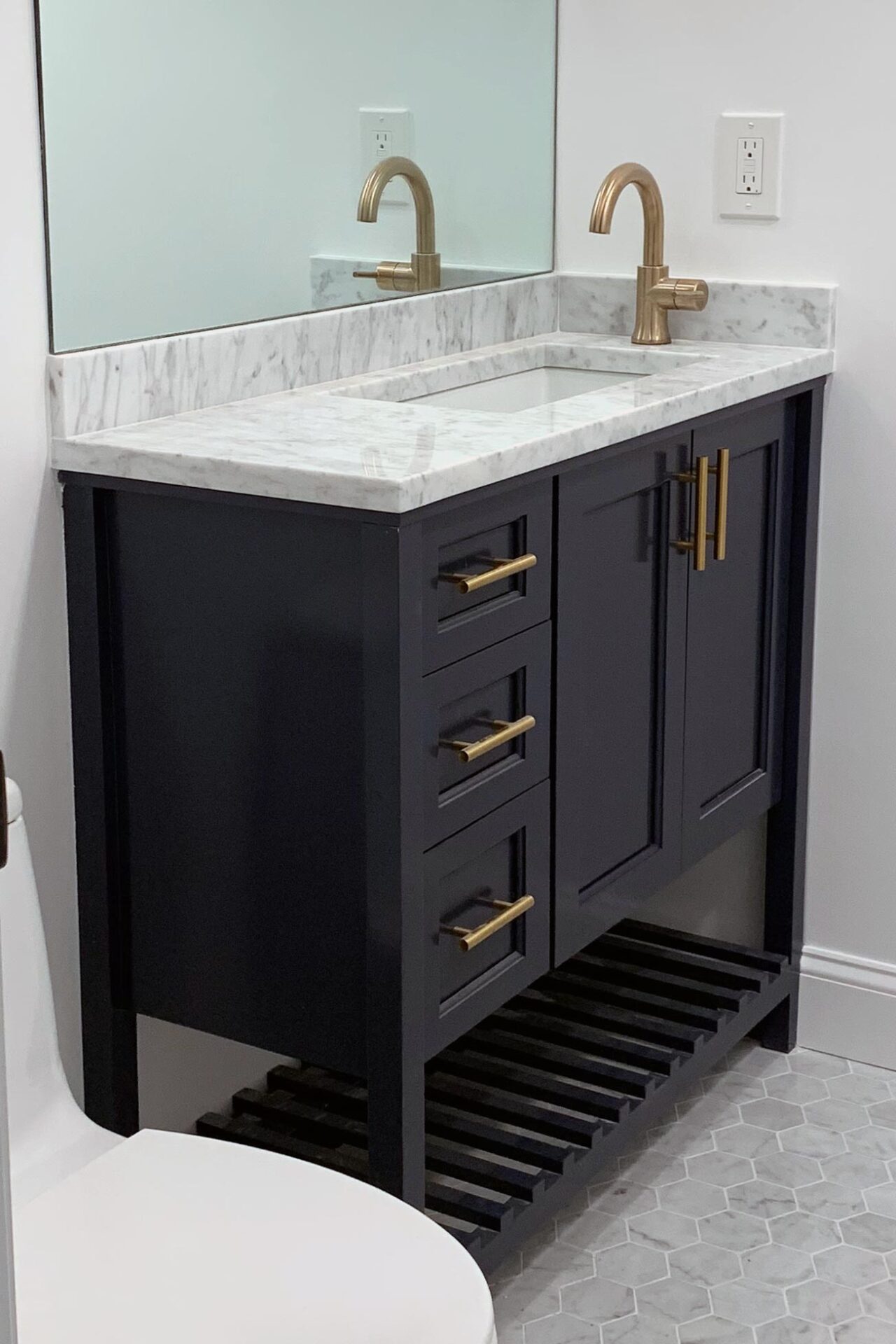 Blue Bathroom Vanity | Grain Architectural Millwork